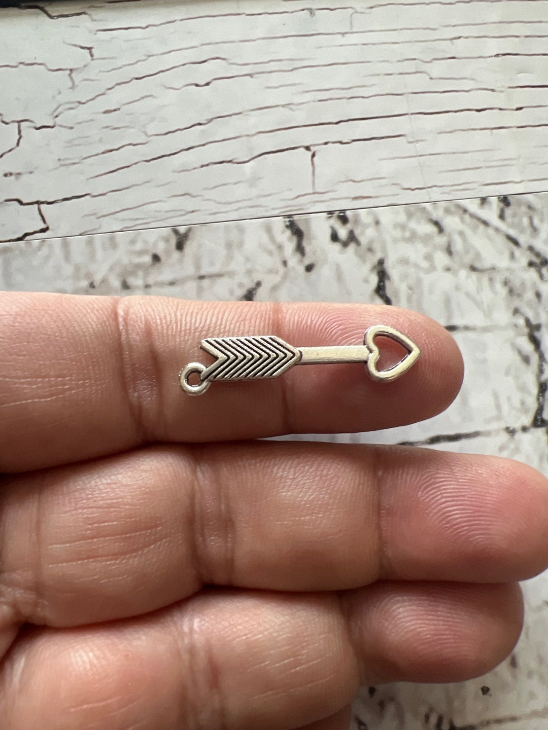 Arrow Heart Charm, Silver Arrow Charm, DIY Charms, Love Charms, Cupid ...