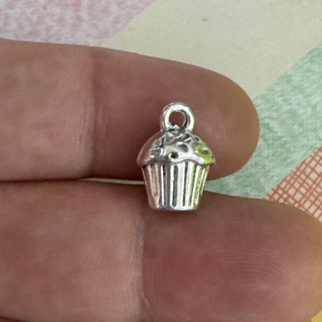 3D Tiny Cupcake Charm, Cake Charm, Cupcake Charm, Baking Charms ...