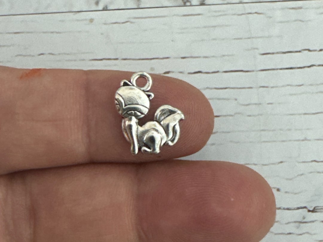 Tibetan-silver Fox Charm, Fox Charm, Sleek Fox Charm, Animal Charm ...
