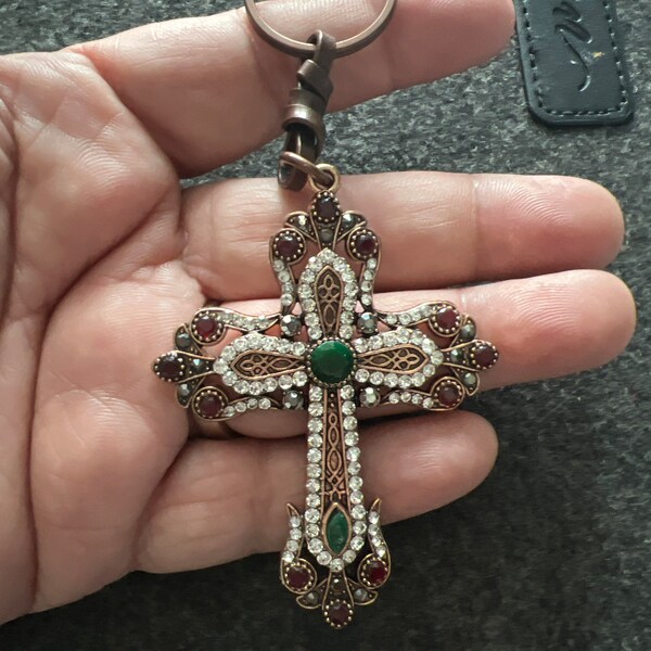Cross Keychain - Etsy