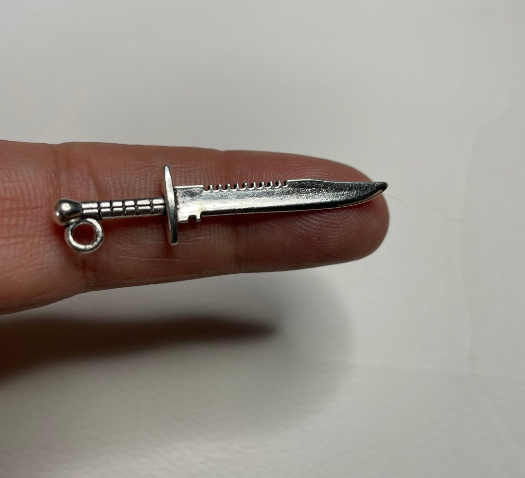 Dagger Charms, Silver Knife, Sword Charms 4310mm - Etsy