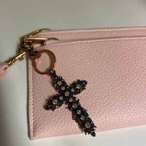 Ornate Rhinestone Cross Keychain, Ornate Keychain, Devotion Keychain ...