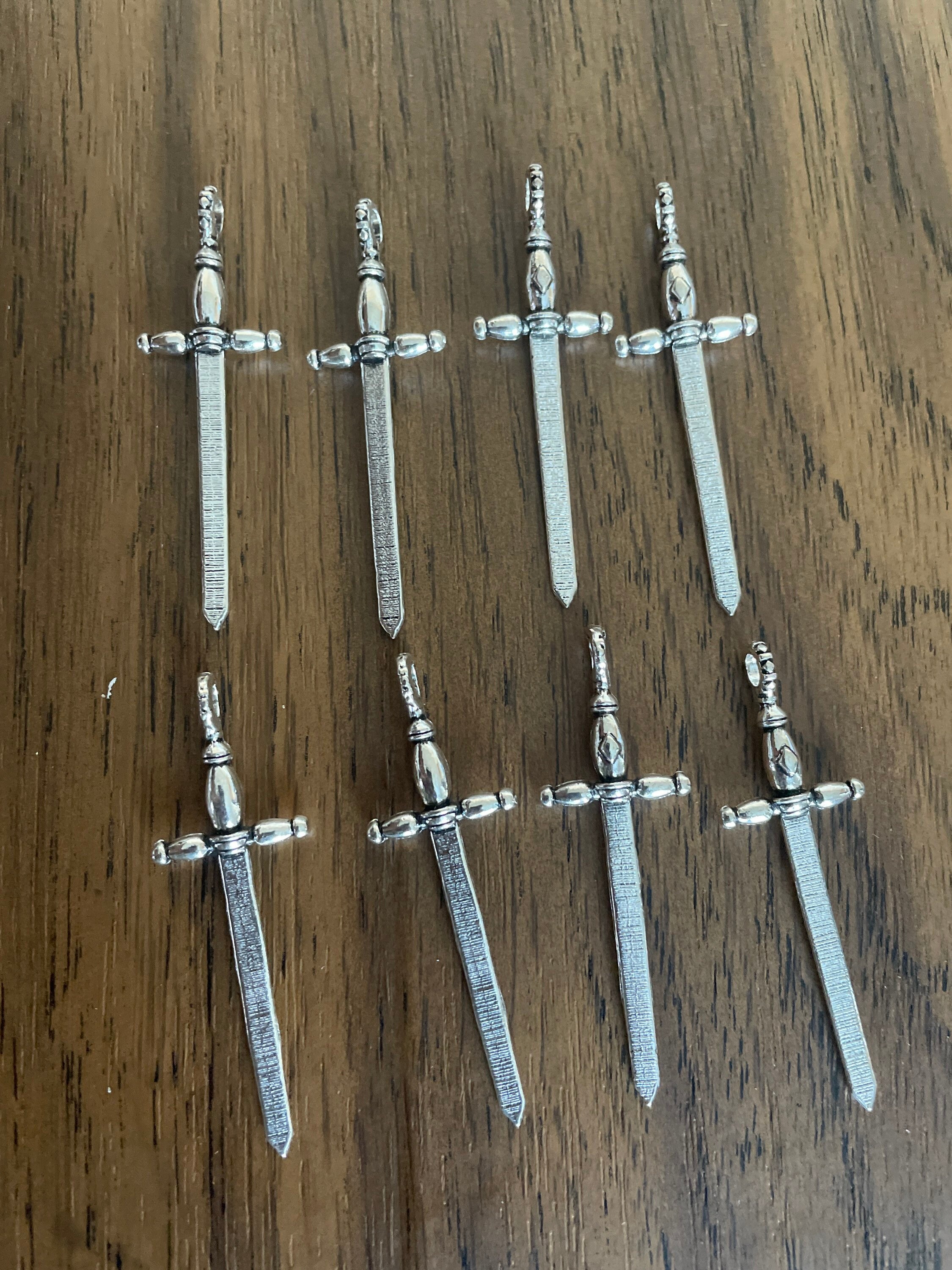 Silver Sword Charms Long Fencing Sword Sword Fencing Charms - Etsy