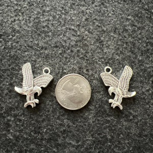 Hawk Eagle Charms, Landing Eagle Charm, Flying Eagle Pendant, Eagle ...