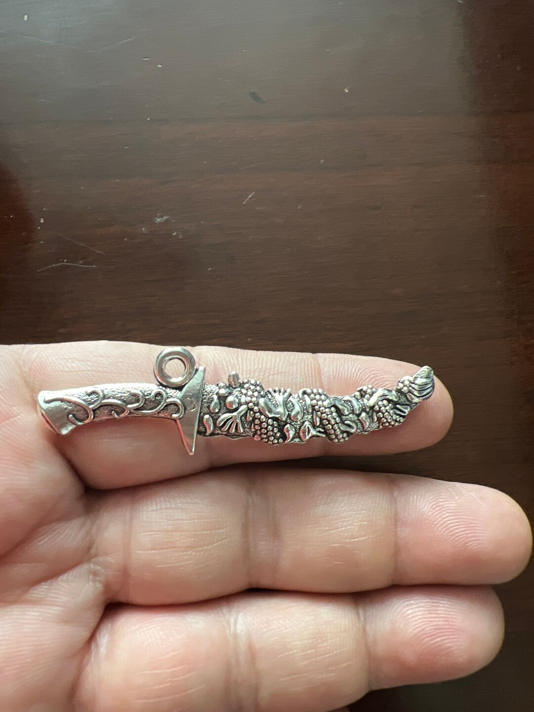 Silver Samurai Sword Dagger Charms, 3D Sword Dagger, Antique Tibetan ...