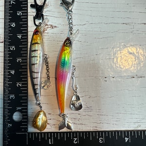 Fish Lure Keychain, Fishing Lure Keychain, Gifts for Him, Fishing Lure ...