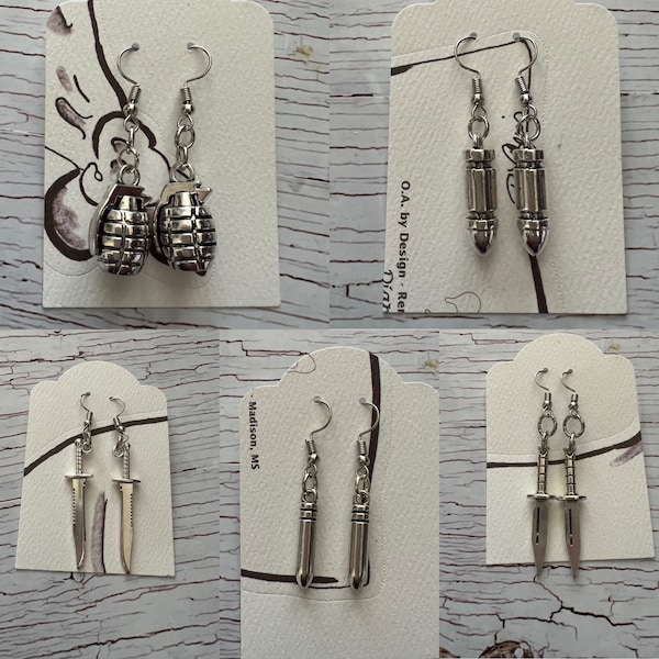 Weapon Earrings - Etsy