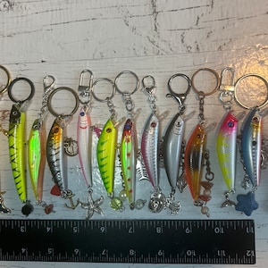 Fish Lure Keychain, Fishing Lure Keychain, Gifts for Him, Fishing Lure ...