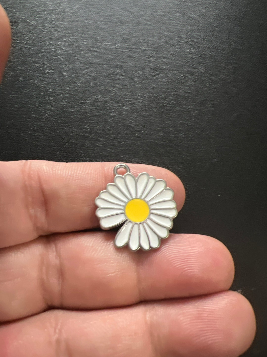 Daisy Sunflower Flower, Oil Dripping Charm, Sunflower Flower Charm ...