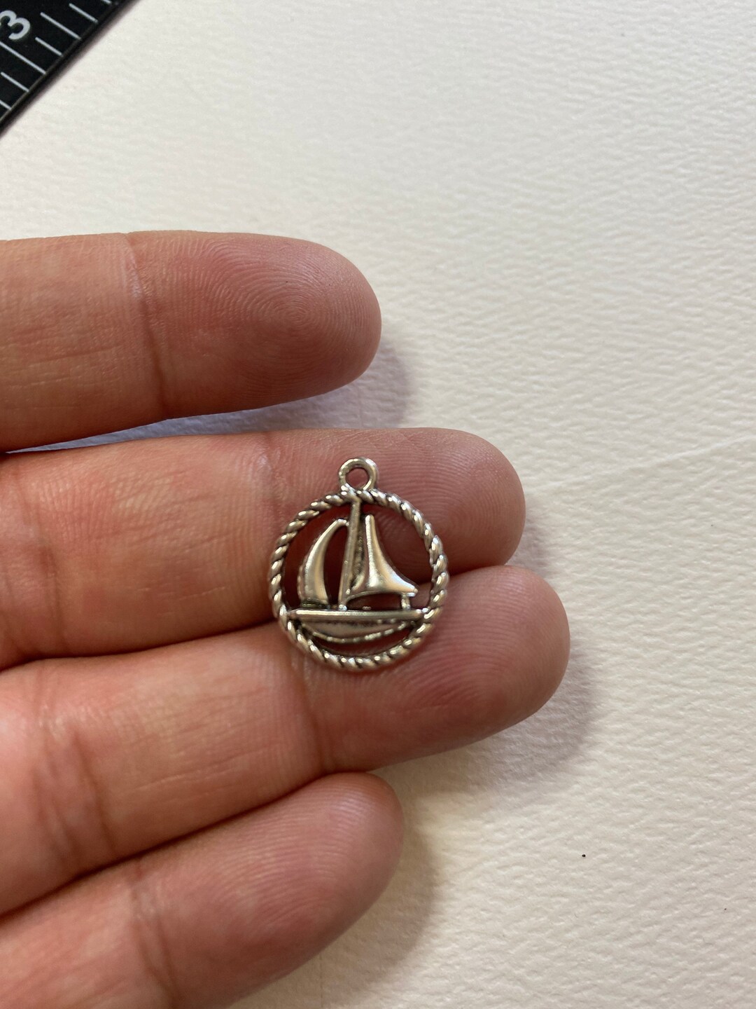 Sailing Ship Charms, Vintage Silver Sailing Ship Charm, Sailing Ship ...