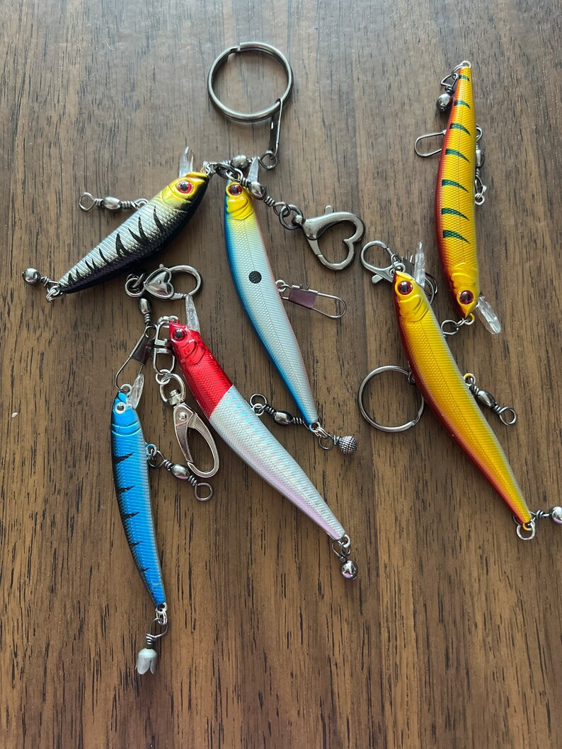 Fish Lure Keychain Fishing Lure Keychain Gifts for Him - Etsy