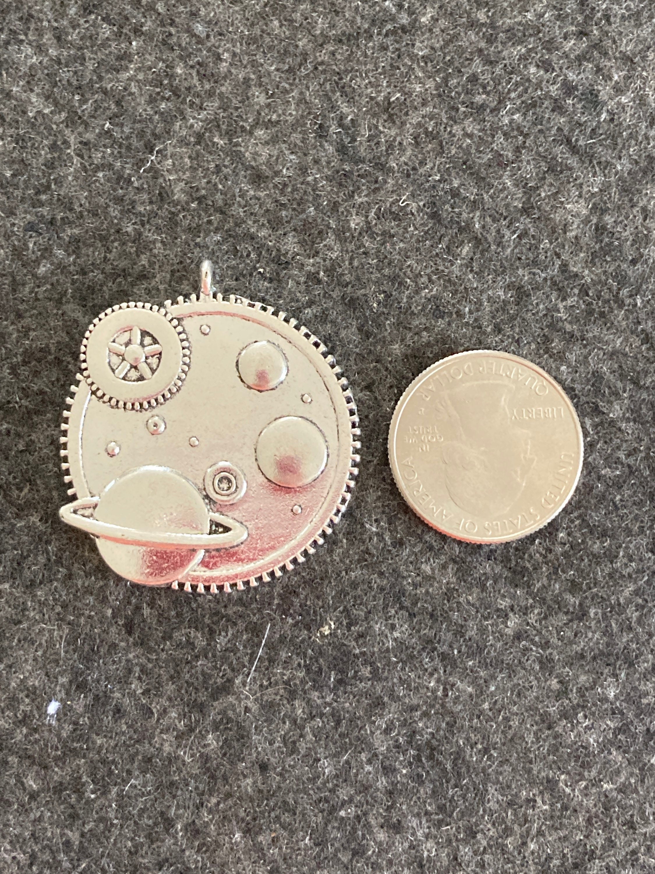 Solar system galaxy charms Antique silver solar system galaxy | Etsy