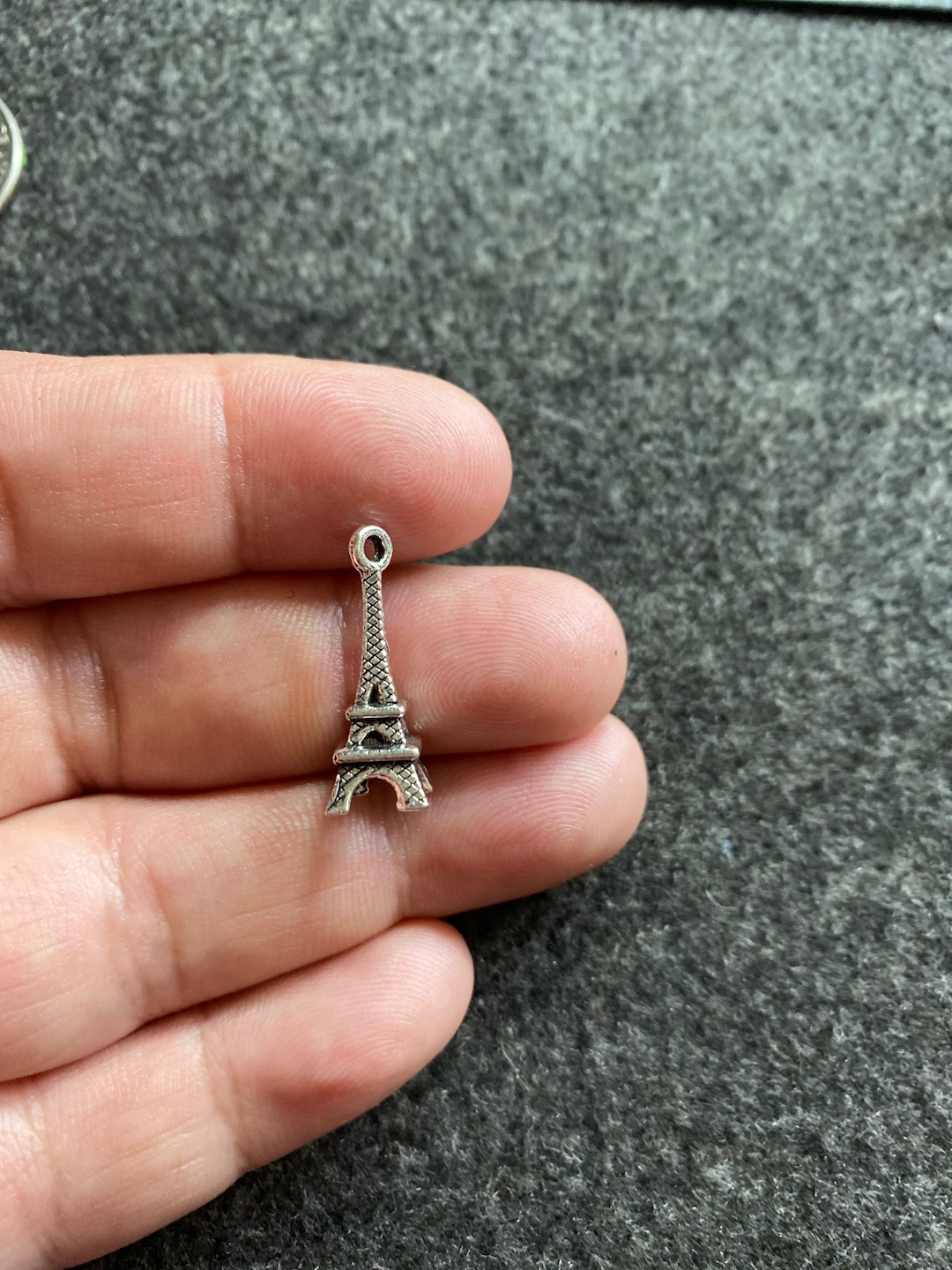 Eiffel Tower Paris Charms, 3D Pendant for Jewelry Making, Silver Eiffel ...