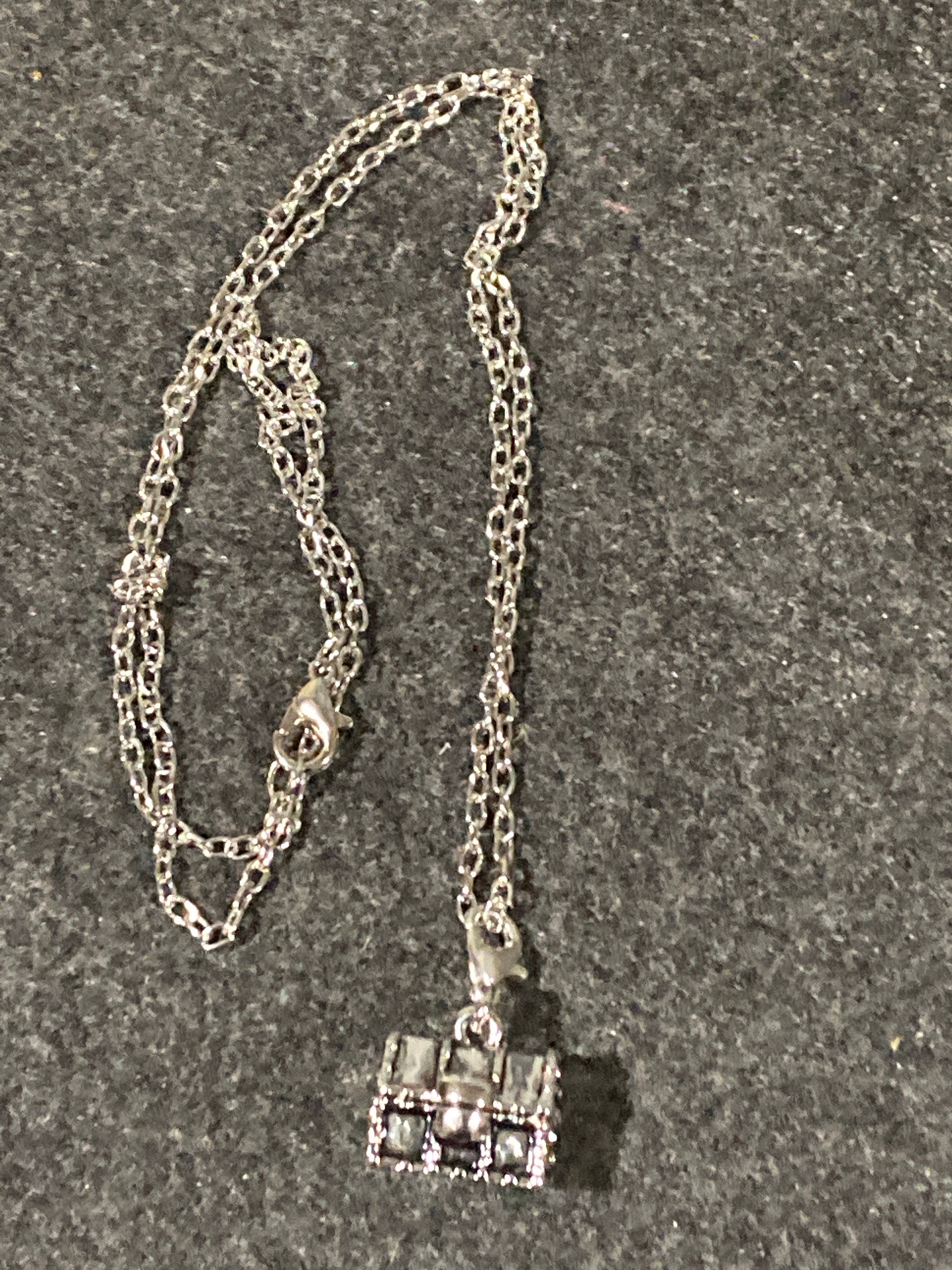 Treasure Chest Necklace Silver Jewelry Shiny Jewelry - Etsy