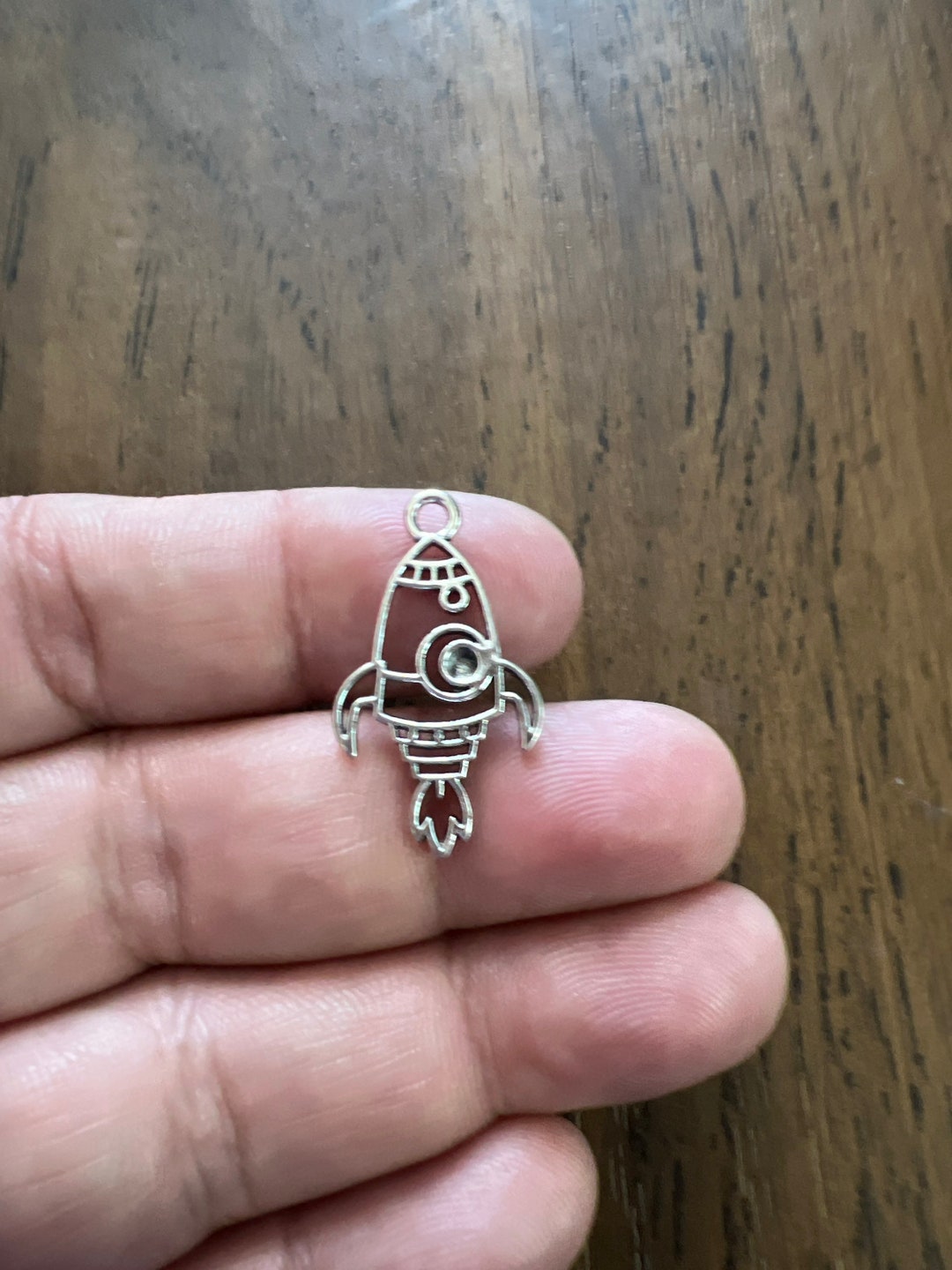 Spaceship Rocket Missile Pendants, Rocket Missile Charms, Silver ...