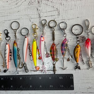 Colorful Fishing Lure Keychain: Fisherman Gift - Etsy