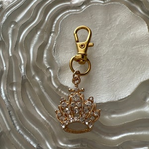 Rhinestone Crown Zipper Pull, Rhinestone Zipper Pull, Crown Purse Charm ...