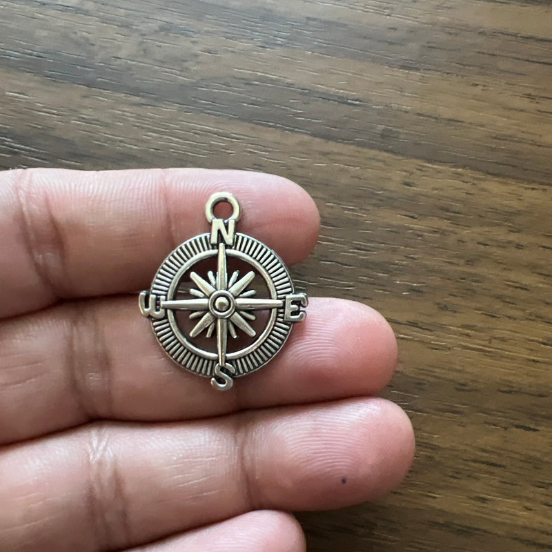 Compass Charm - Etsy