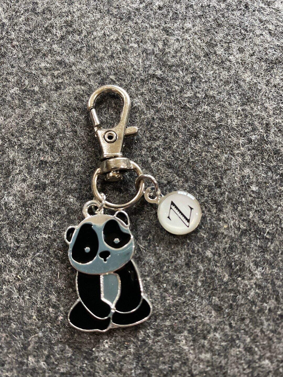 Panda Bear Zipper Pull, Black Zipper Pull, Silver Zipper Pull, Pendant ...