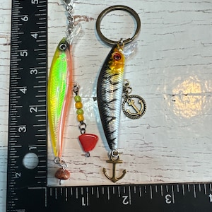Fish Lure Keychain, Fishing Lure Keychain, Gifts for Him, Fishing Lure ...