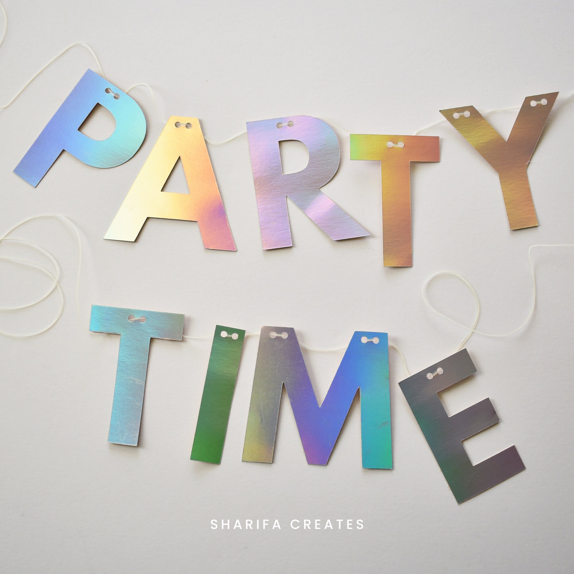 Party Time Banner Digital PNG Cut File - Etsy