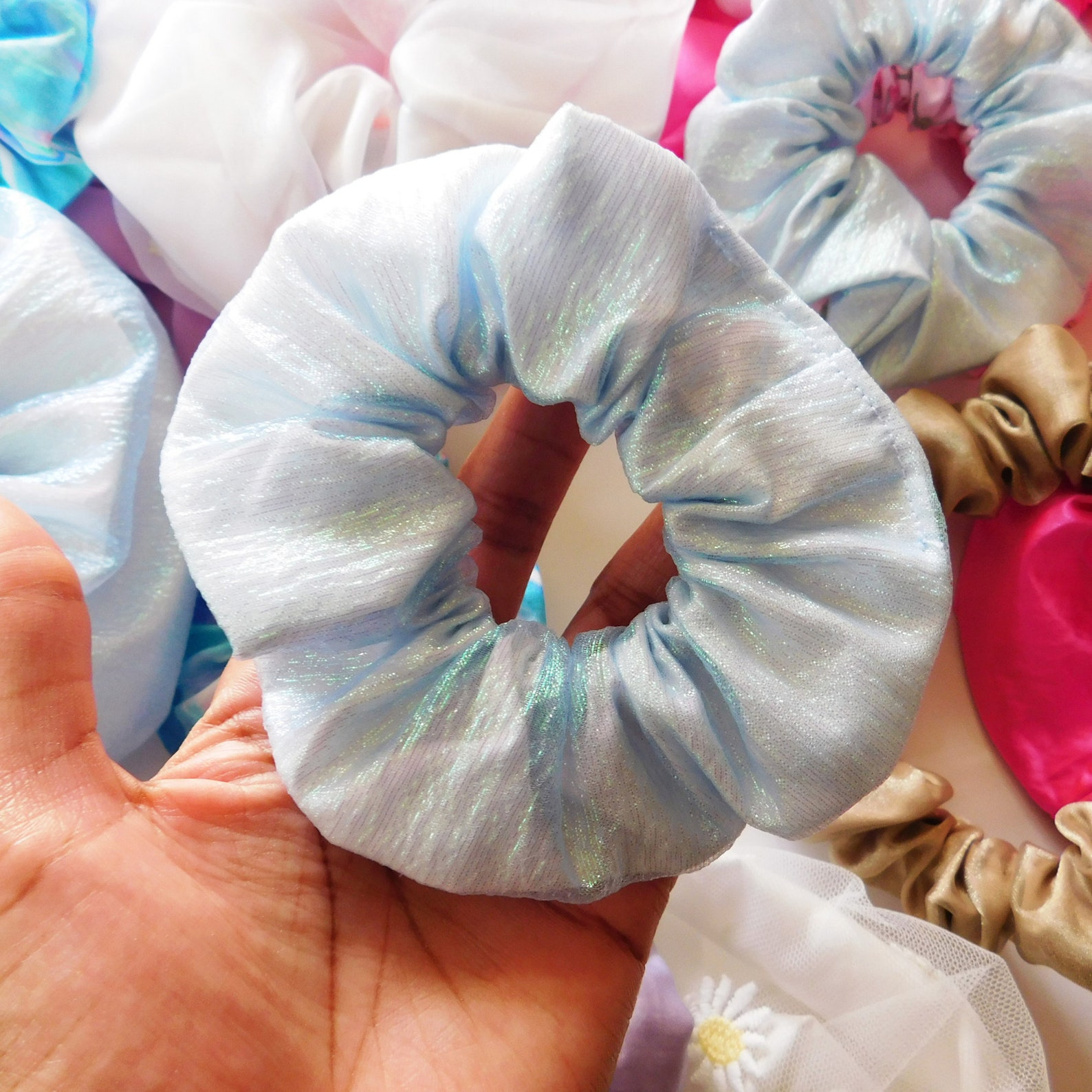 Scrunchie Sewing Pattern and DIY Tutorial With Full Color Pictures and ...