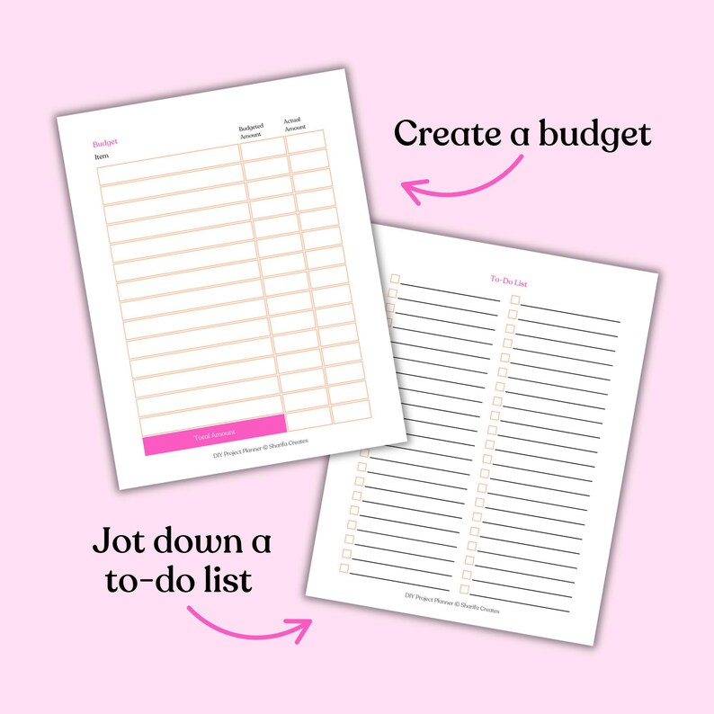 Printable DIY Project Planner: Craft, Sewing & Art Projects (PDF ...