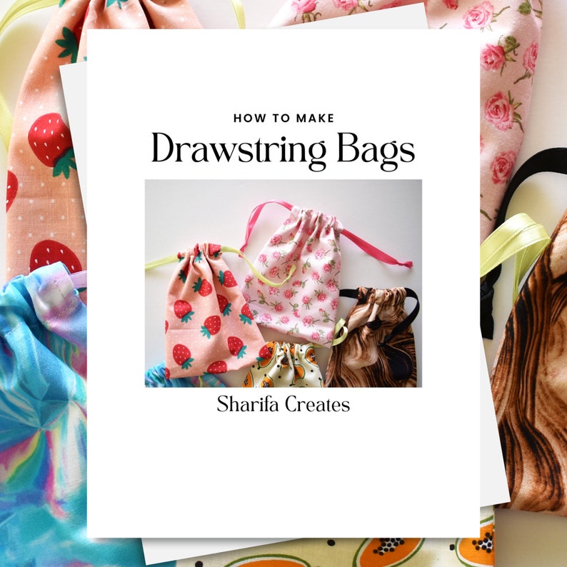 Drawstring Pouch Bag Sewing Pattern and Tutorial for Beginners and Expert Learners - Etsy UK