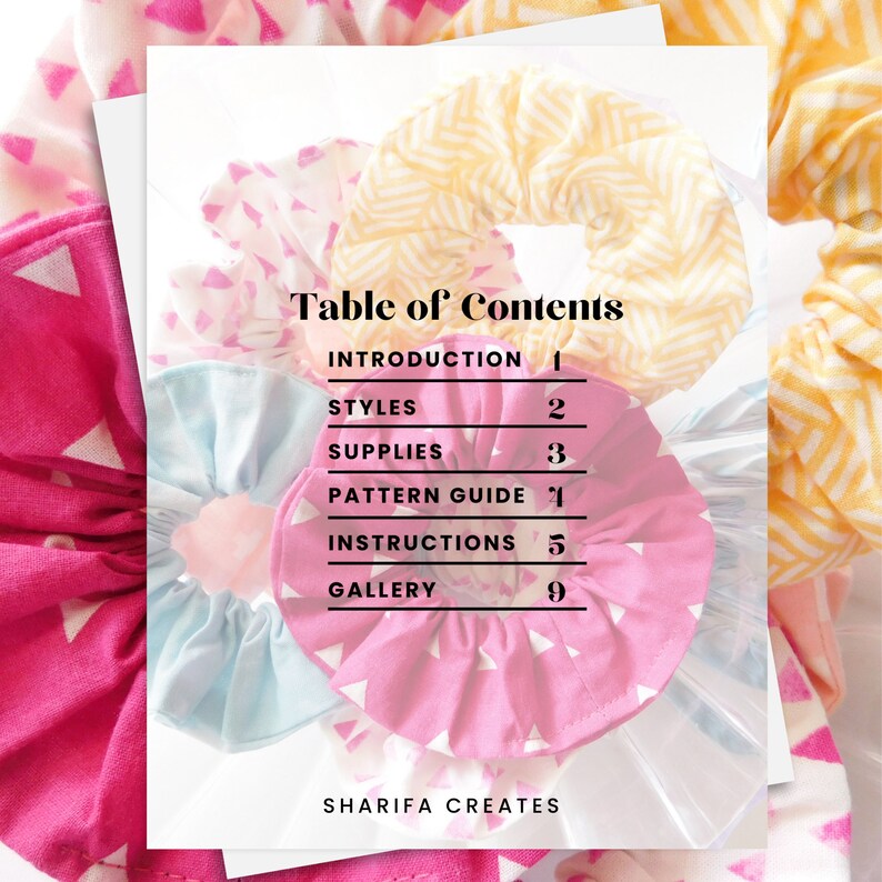 Scrunchie PDF Sewing Pattern and Tutorial - Etsy