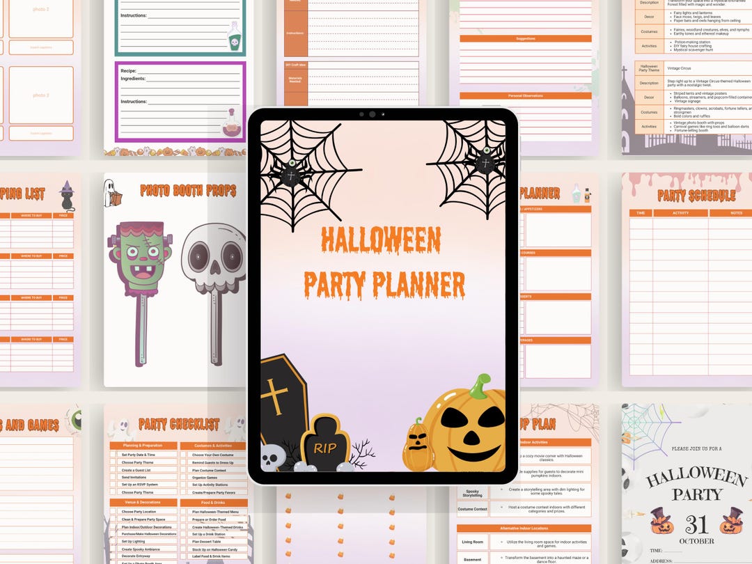 Halloween Printable Party Planner Halloween Party Checklist, Halloween ...