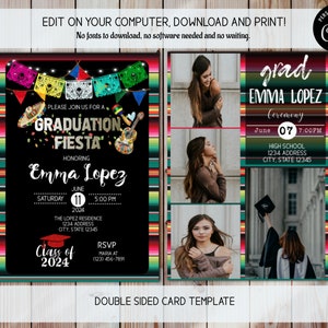 Fiesta Graduation Invitation Editable Fiesta Invite, Grad Fiesta Party ...