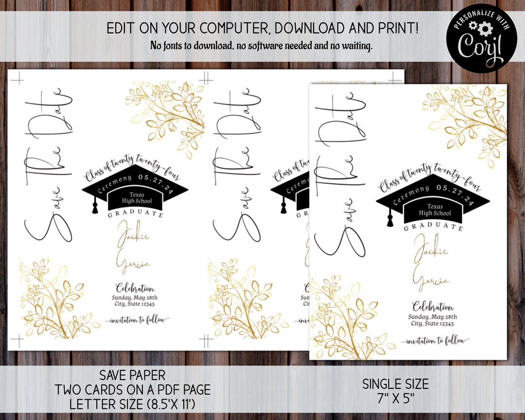 Graduation Save the Date Template, Save the Date Graduation Download ...