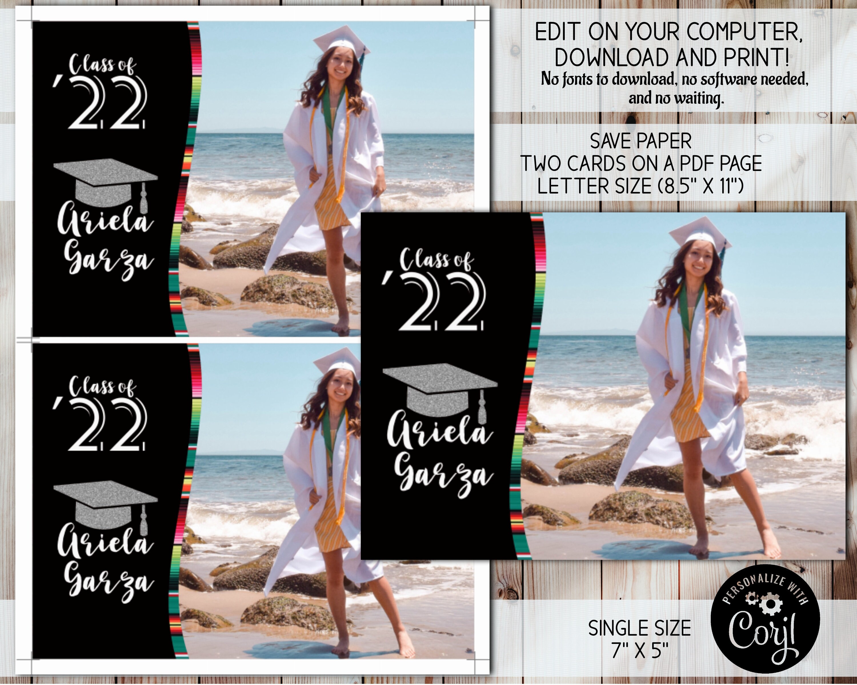 Graduation Invitation, Editable Invitation, Grad Fiesta Party ...