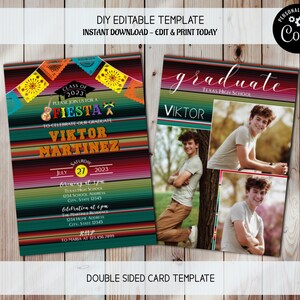 Fiesta Graduation Invitation Editable Fiesta Invite Grad - Etsy