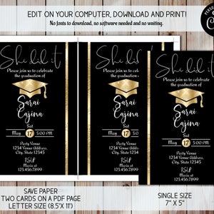 Graduation Announcement, Graduation Invitation, Photo Grad Invitation ...