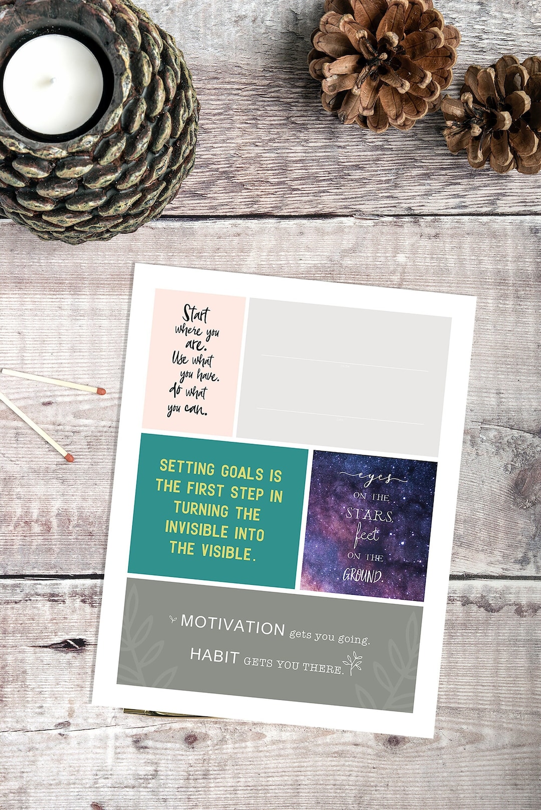 Dream Board PRINTABLE Worksheet With Cover Page, 2 Digital Downloads ...