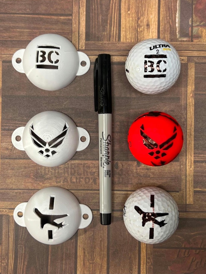 Custom Logo Golf Ball Stencil | Ball Marker - Etsy