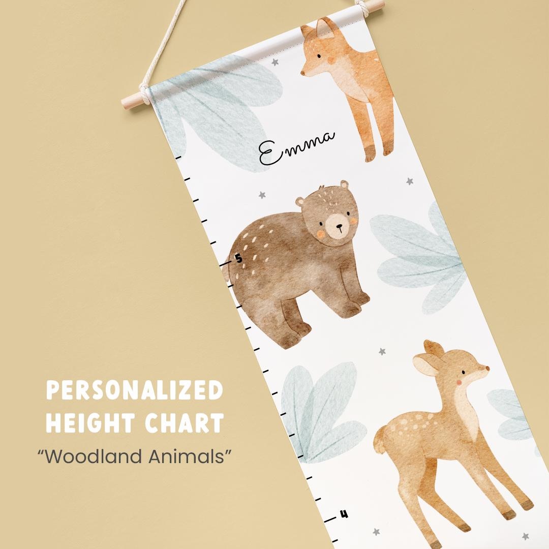 Forest Friends Height Chart – Personalized Woodland Growth Chart for ...