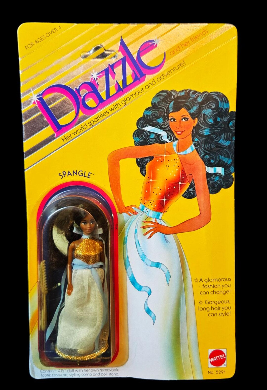 Vintage 1981 Mattel Dazzle Fashion Doll • Spangle, African American ...