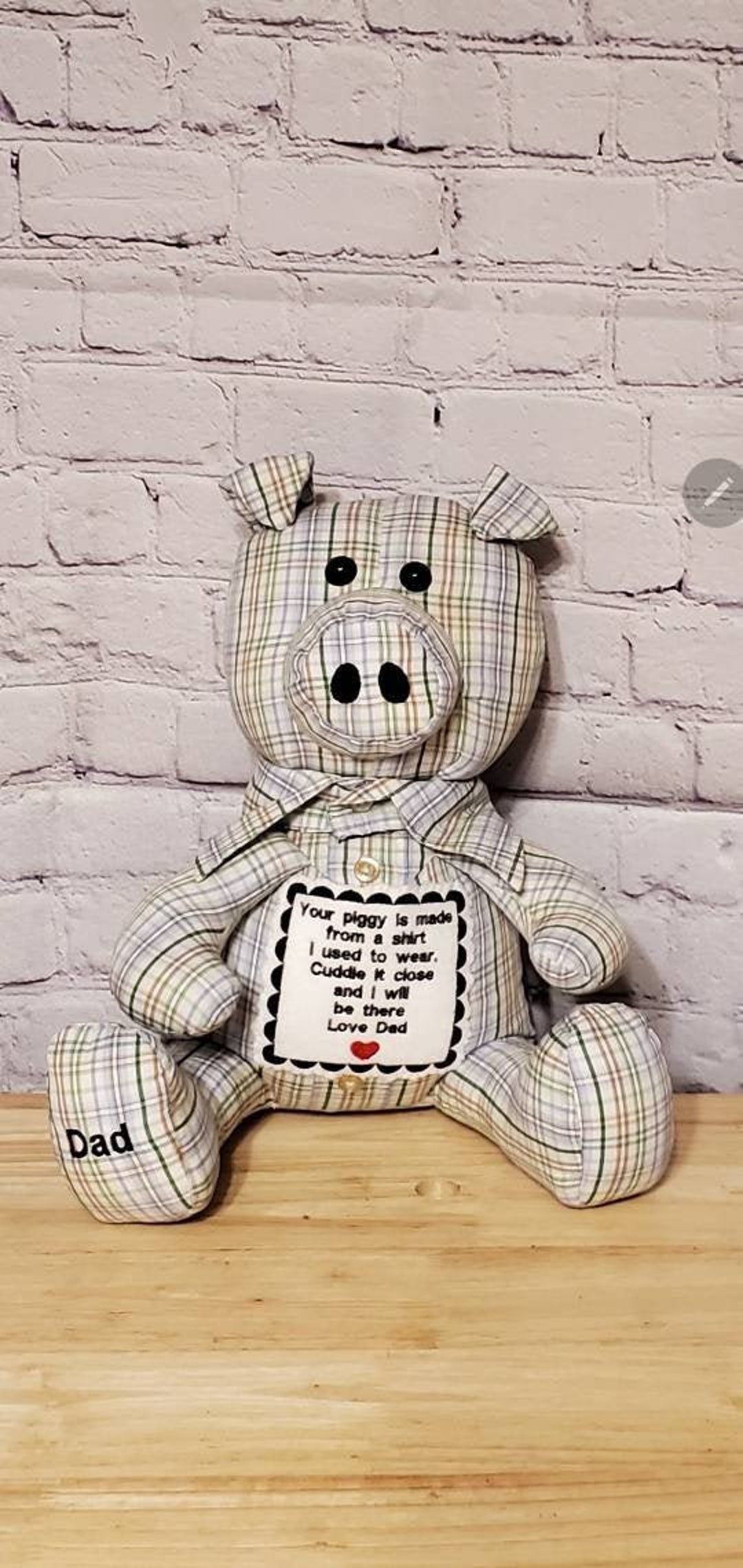 Memory Pig Made From a Loved Ones Clothing - Etsy