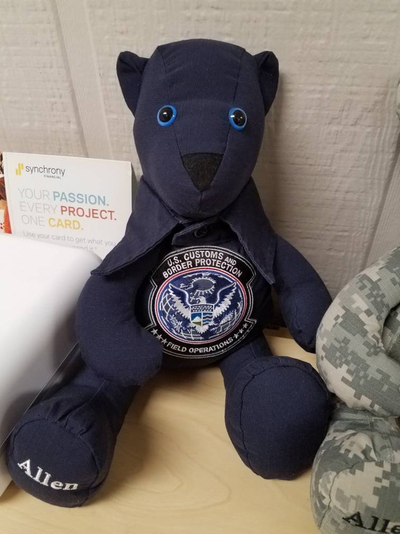 Military Memory Bear / Police Bear made from a uniform | Etsy