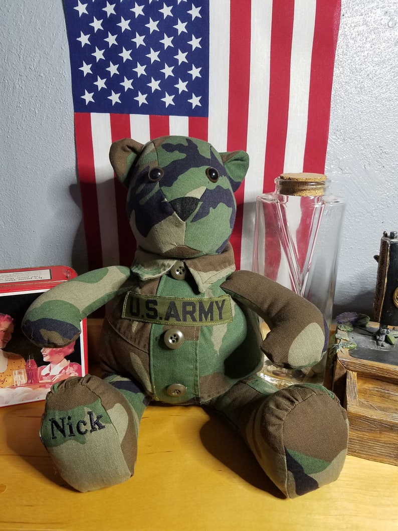 Military Memory Bear / Police Bear Made From a Uniform - Etsy UK