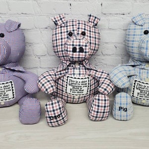 Memory Pig Made From a Loved Ones Clothing - Etsy
