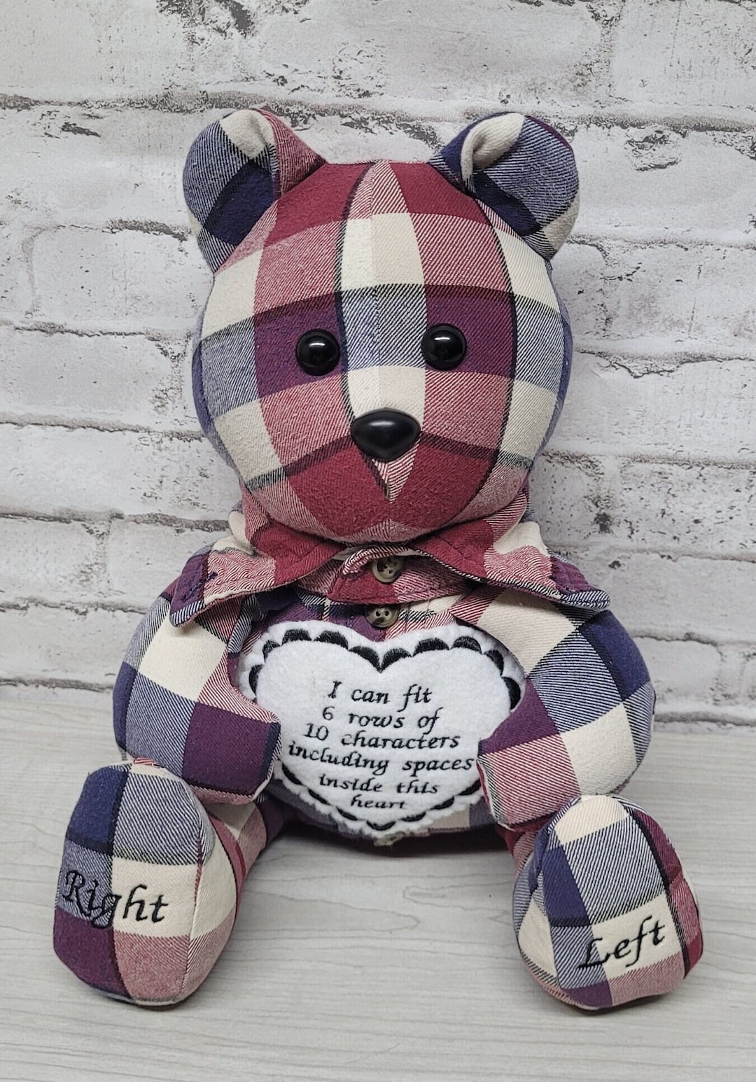 Small Memory Bear Made From a Loved Ones Clothing - Etsy