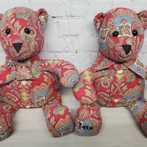 Keepsake Memory Bear: Handmade From Loved One's Clothing - Etsy