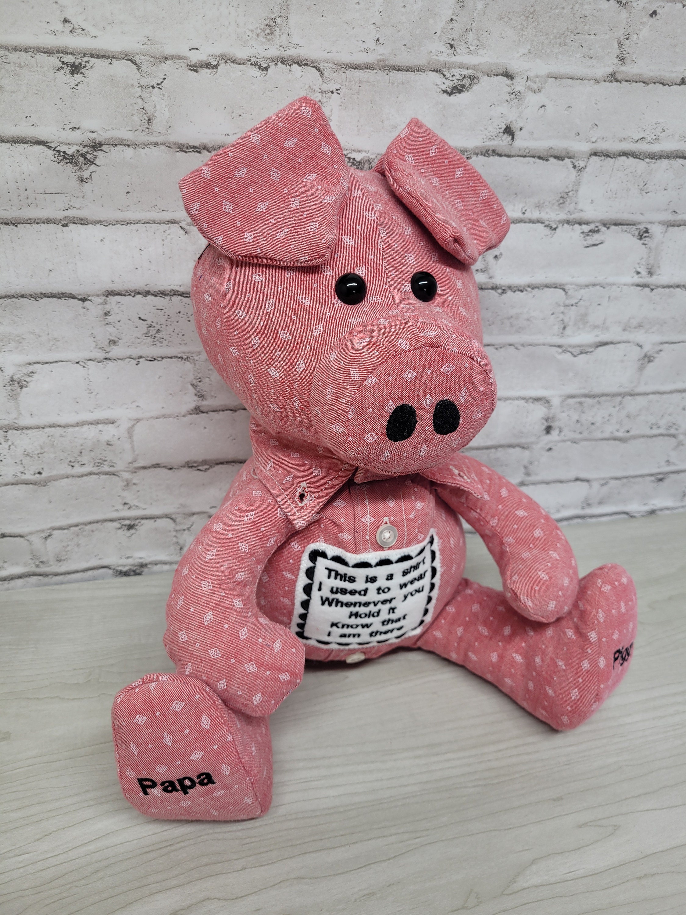 Memory Pig Made From a Loved Ones Clothing - Etsy