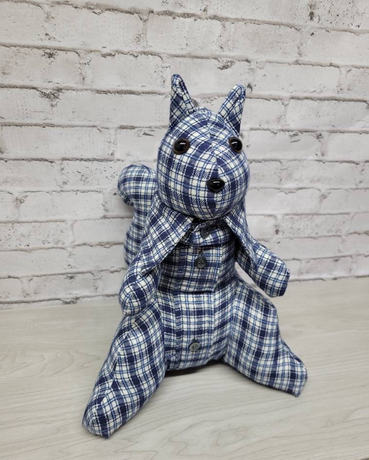 Memory Squirrel Made From a Loved Ones Clothing - Etsy