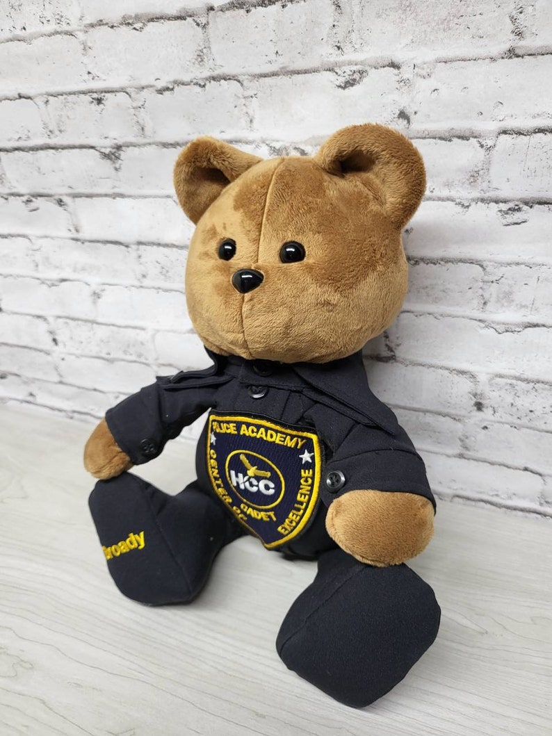 Police Keepsake Memory Bear Made From a Uniform/ Retirement Bear/ Law ...