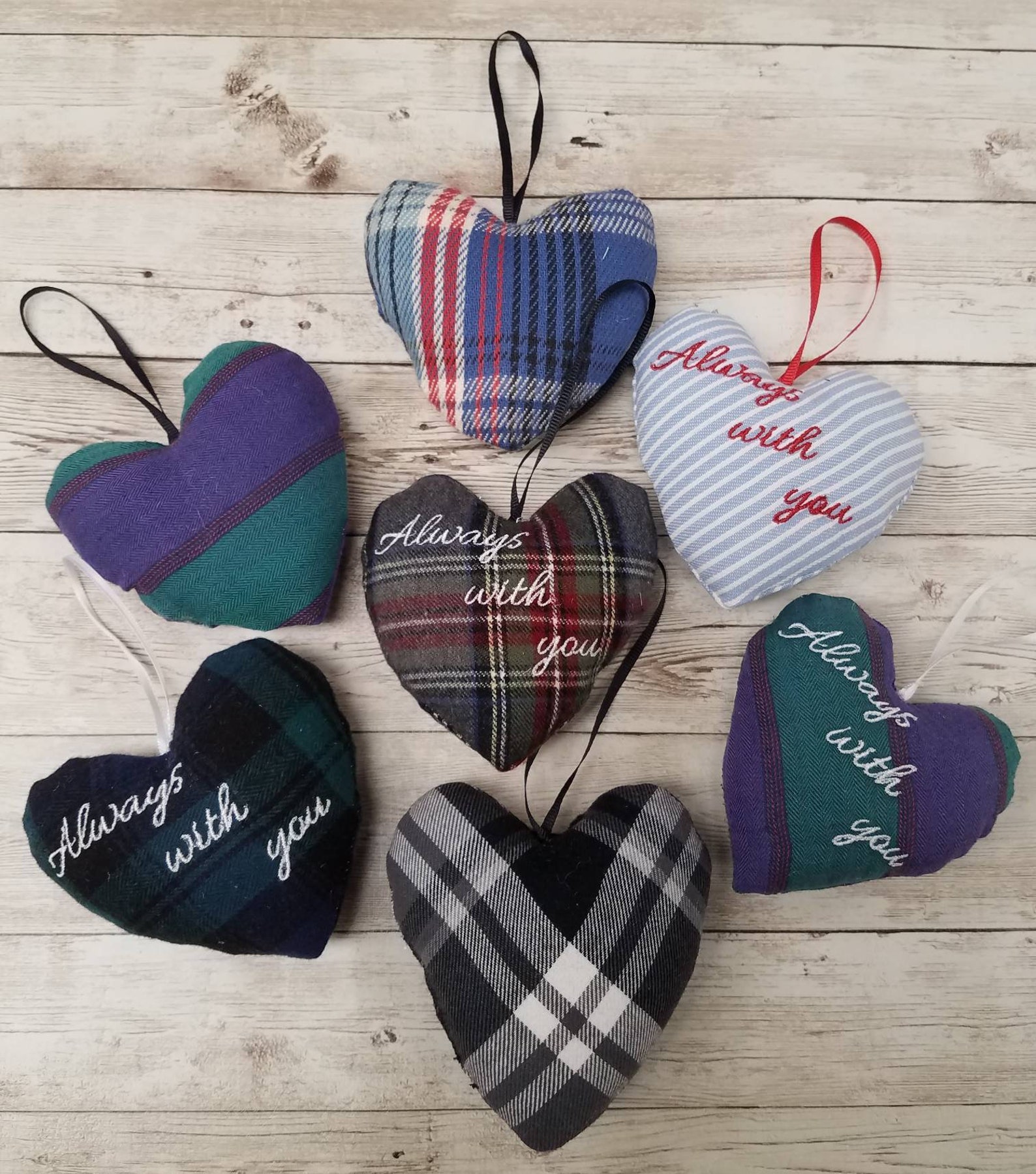 Memory Heart Ornament Made From a Loved Ones Clothes Who Has - Etsy