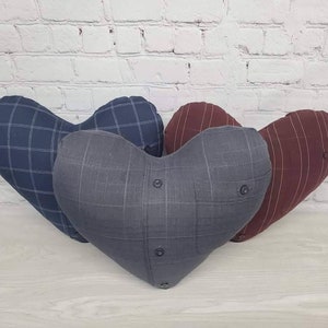 Heart Shaped Memory Pillow Made From a Loved Ones Shirt - Etsy